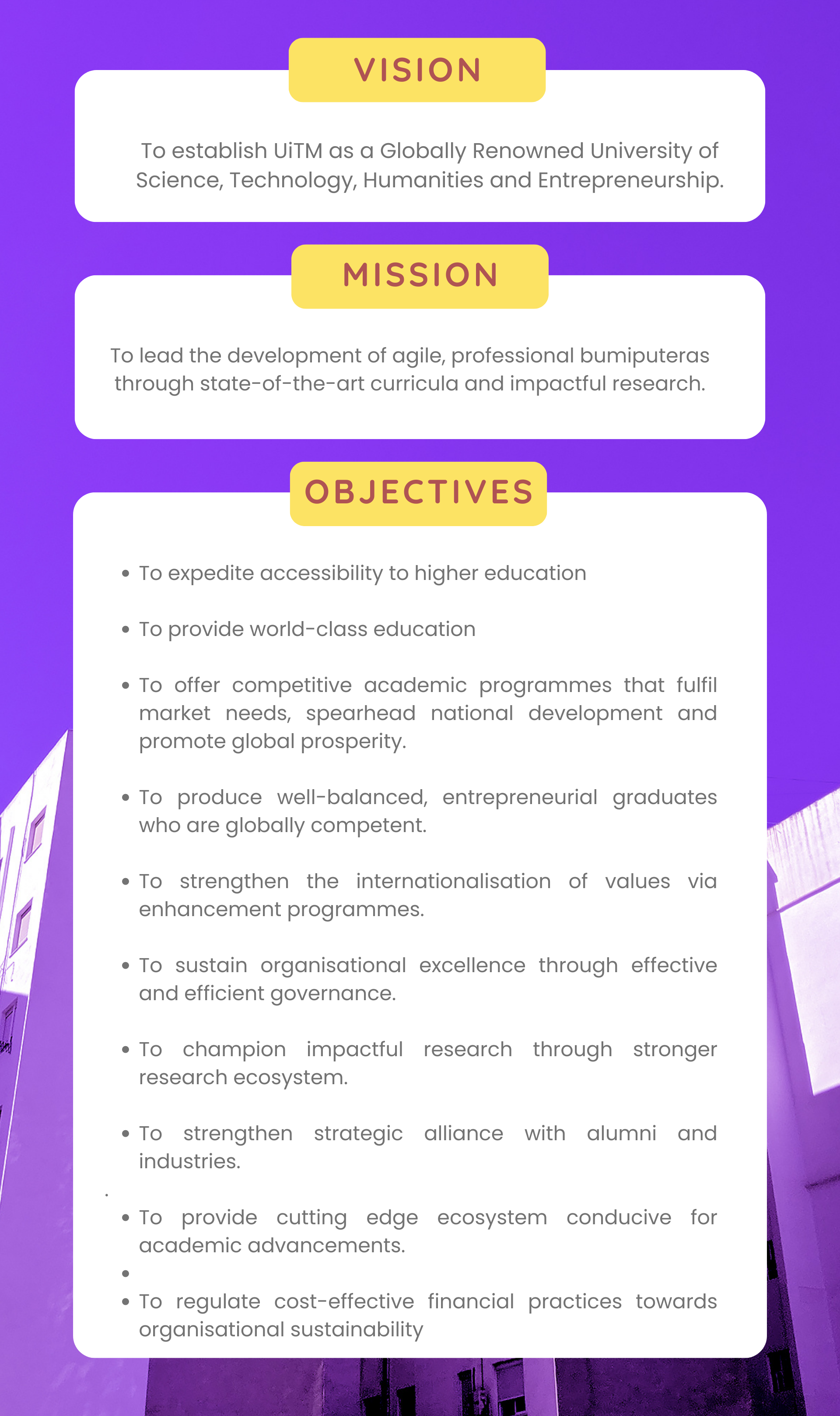 Vision, Mission & Objective